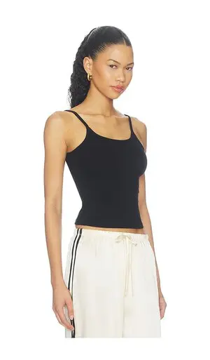 Donni. The Rib Spaghetti Tank In Black