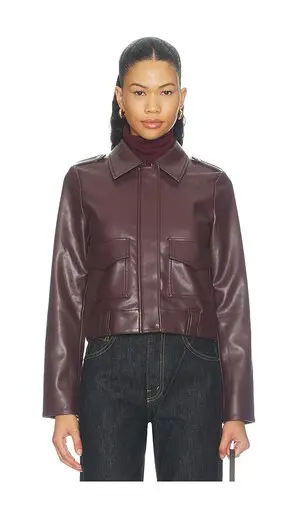 PISTOLA Bex Shrunken Jacket In Burgundy