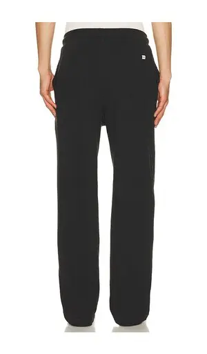 SKIMS Waffle Straight Leg Pant In Black