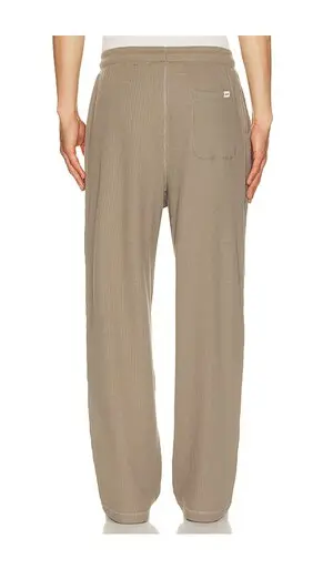 SKIMS Waffle Straight Leg Pant In Brown
