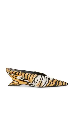 Schutz Siena Mid Mule In Brown - Leopard Print