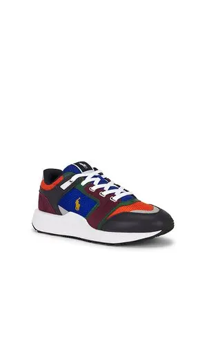 Polo Ralph Lauren Train 89 V2 Leather & Suede Low Top Sneaker In Multi