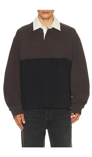 AGOLDE Blocked Rugby Shirt In Multi