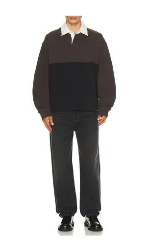AGOLDE Blocked Rugby Shirt In Multi