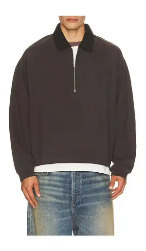 AGOLDE Darius Polo Sweater In Brown