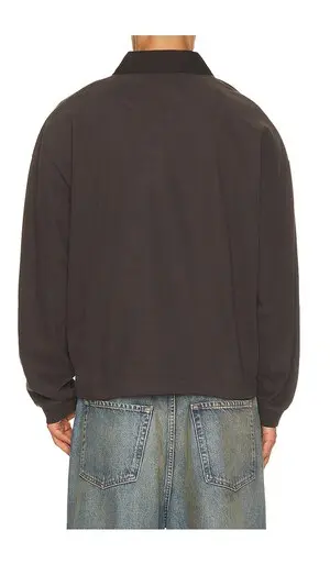 AGOLDE Darius Polo Sweater In Brown