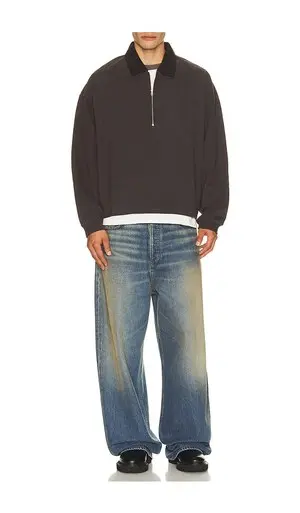 AGOLDE Darius Polo Sweater In Brown