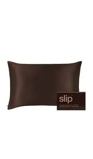 Slip Slip Queen Pillowcase In Chocolate. Chocolate