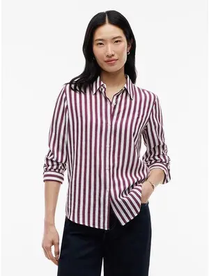 Tommy Hilfiger Regular Fit Striped Fluid Shirt - White