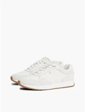 Tommy Hilfiger Monogram-embossed Suede Runner Sneaker