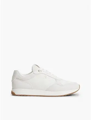 Tommy Hilfiger Monogram-embossed Suede Runner Sneaker