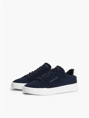 Tommy Hilfiger Tommy Logo Suede Court Sneaker - Navy
