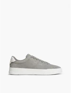 Tommy Hilfiger Tommy Logo Suede Court Sneaker - Hydrogen Grey