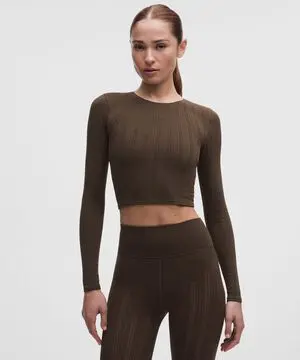 Lululemon Revealknit Pointelle Long-sleeve Shirt - Walnut Crunch