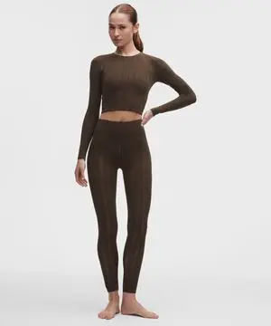 Lululemon Revealknit Pointelle Long-sleeve Shirt - Walnut Crunch