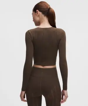 Lululemon Revealknit Pointelle Long-sleeve Shirt - Walnut Crunch