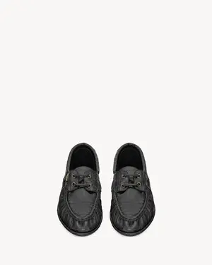 Saint Laurent Le Loafer Boat Shoes In Hagfish