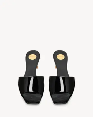 Saint Laurent Sip Mule Sandals In Patent Leather
