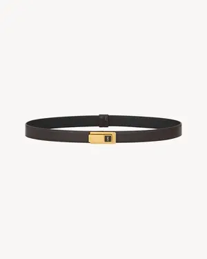 Saint Laurent Charniere Buckle Belt In Smooth Leather