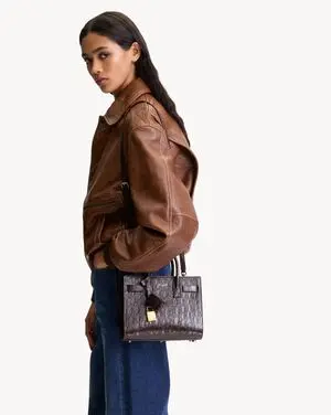 Saint Laurent Sac De Jour In Crocodile-embossed Leather