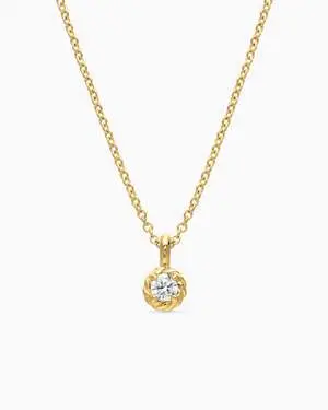 David Yurman Cable Collectibles® Teen Birthstone Necklace In 18k Yellow Gold With - Diamond