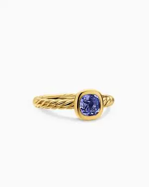 David Yurman Dy Mercer® Color Cable Ring In 18k Yellow Gold With - Iolite