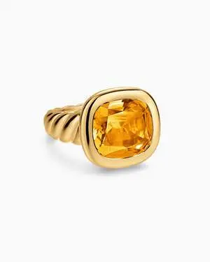 David Yurman Dy Mercer® Color Stone Ring In 18k Yellow Gold With - Citrine