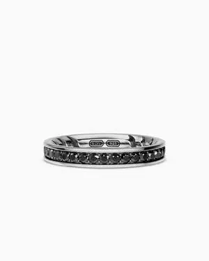 David Yurman Streamline® Band Ring In Sterling Silver - Black Diamond