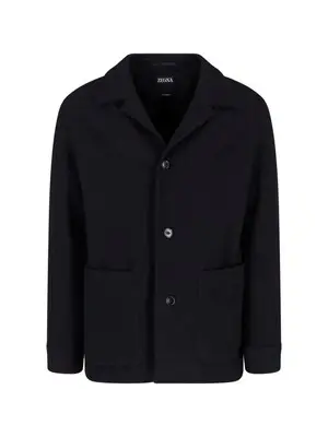 Zegna Single-breasted Cashmere Blend Blazer - Black