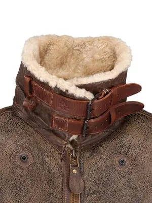 Polo Ralph Lauren Leather And Shearling Bomber Jacket
