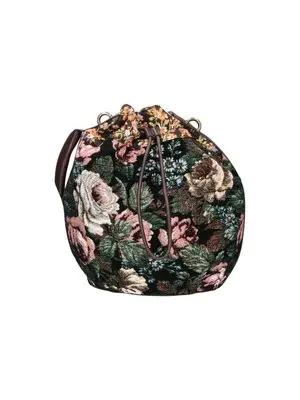 Dries Van Noten Medium Bucket Bag "floral - Black