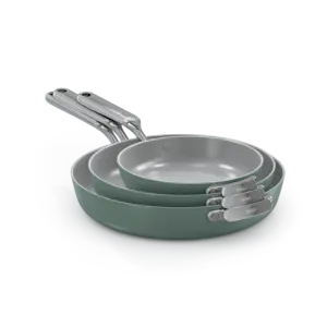 NINJA Neverquit 3-piece Ceramic Frying Pan Set - Forest Sage