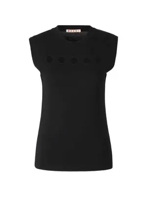 Marni Sleeveless Tank Top With Cut-outs - Black