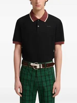 Marni Piqué Polo Shirt With Contrasting Trim