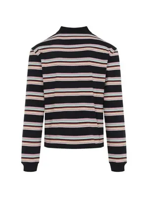 Marni Striped Long-sleeve Polo Shirt