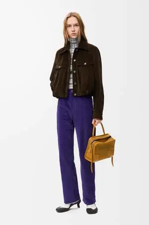 Loewe Jacket In Cotton Corduroy - Brown