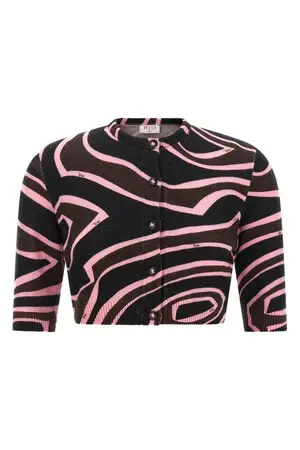 Emilio Pucci Onde' Cropped Cardigan - Pink
