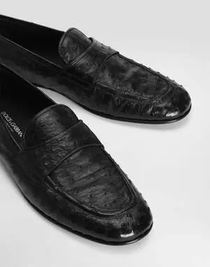 Dolce & Gabbana Ostrich Leather Slippers