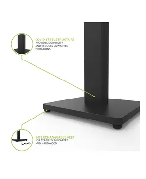 KANTO St 28" Universal Bookshelf Speaker Floor Stand Pair