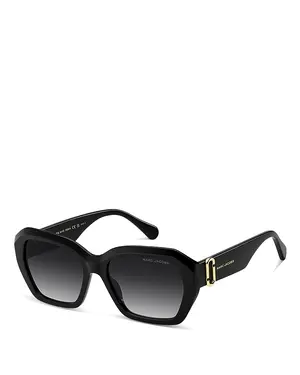 Marc Jacobs Square Geometric Sunglasses, 55mm - Black