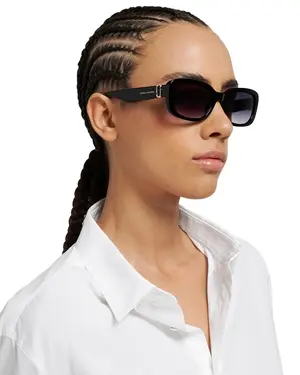 Marc Jacobs Rectangular Sunglasses, 55mm - Black