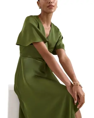 PHASE EIGHT Julissa Satin Wrap Dress