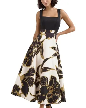 PHASE EIGHT Delie Square Neck Maxi Dress