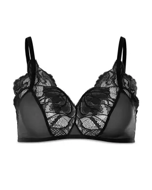 Hanro Lysia Soft Cup Lace Bra - Black