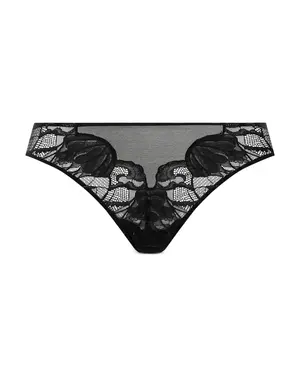 Hanro Lysia Lace Stretch Thong - Black