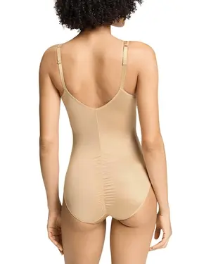 Hanro Soft Embrace V Neck Bodysuit - Beige