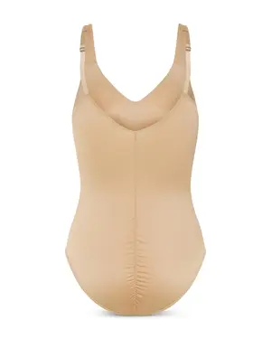 Hanro Soft Embrace V Neck Bodysuit - Beige