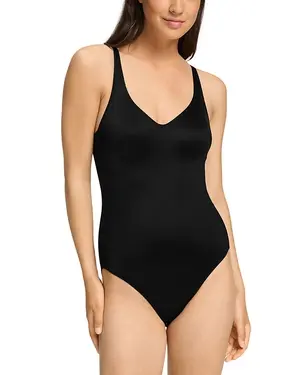 Hanro Soft Embrace V Neck Bodysuit - Black