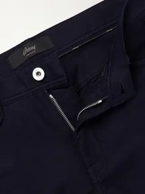 Brioni Straight-leg Cotton-moleskin Trousers