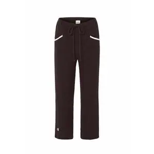 PAR Y ESCALA Straight Leg Drawstring Nico Pants - Brown
